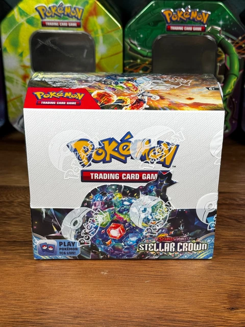 2024 POKÉMON FACTORY Sealed SV07 Stellar Crown Booster Box (36x Packs ...