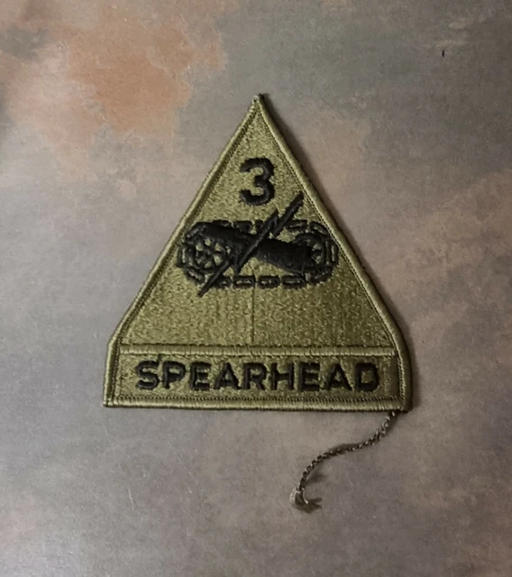 US ARMY &SPEARHEAD& 3Rd Armoured Division Shoulder Patch EUR 3,47 ...