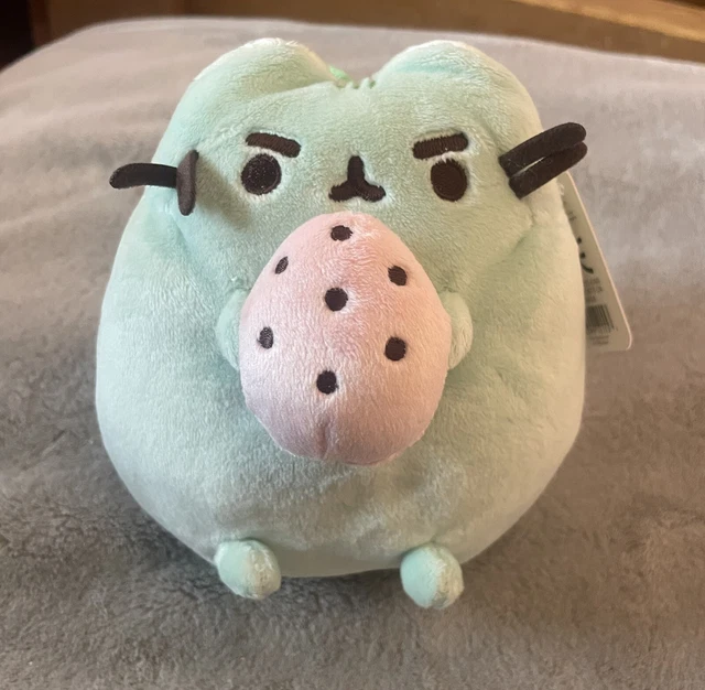 GUND PUSHEEN CAT Pusheenosaurus Dinosaur Mint Green Pink Egg Soft Toy ...