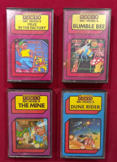 BBC MODEL B Cassette Games, Dune Rider, Mine. Felix in the Factory ...