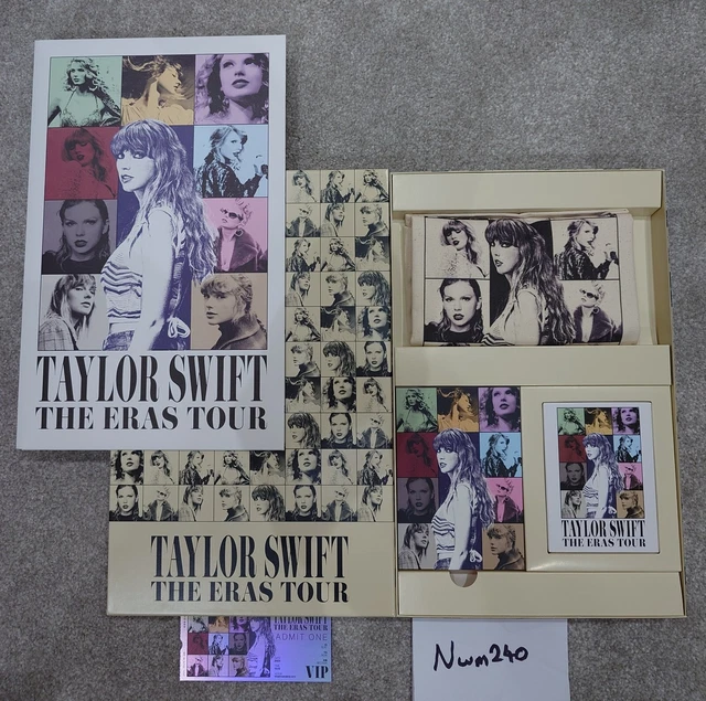 TAYLOR SWIFT THE Eras Tour 2024 VIP Package Merch Box WITH VIP Stub In ...
