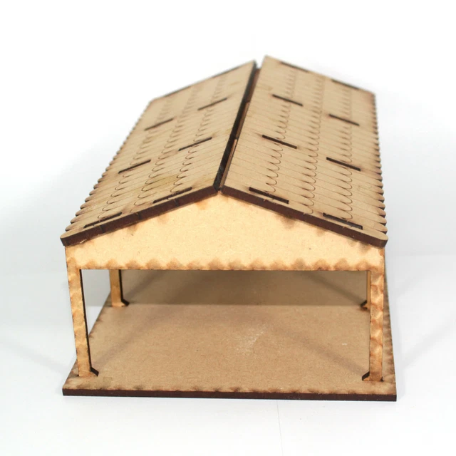 OO GAUGE CATTLE Shed building MDF open sided farmyard Barn 00 Model ...