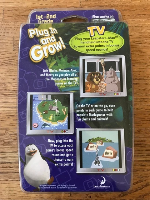 NEW LEAPFROG LEAPSTER L-Max Learning Madagascar Game Spelling Grammar ...