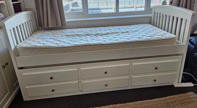 MARK AND SPENCER single bed with trundle and 2 mattress £73.48 ...