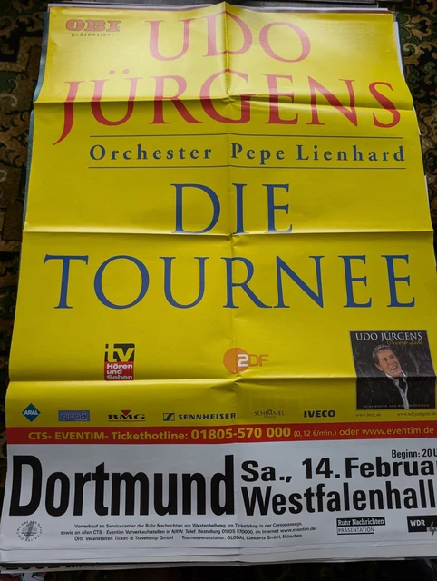 AFFICHE DE CONCERT Udo Jürgens La Tournée Affiche Vintage A1 88 EUR 15,88 - PicClick FR
