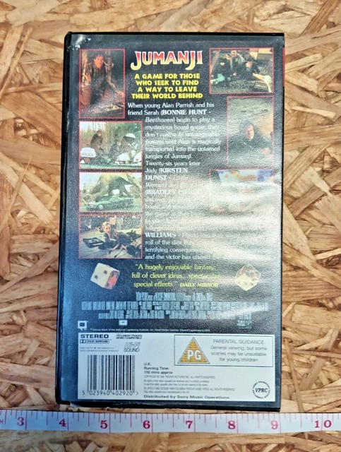 JUMANJI ROBIN WILLIAMS 1995 VHS Tape Excellent Vintage Condition CVR ...