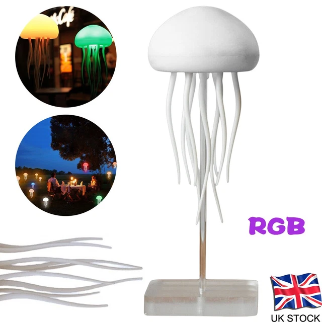RECHARGEABLE LED JELLY Fish Light Voice Control LED Jellyfish Bedside ...