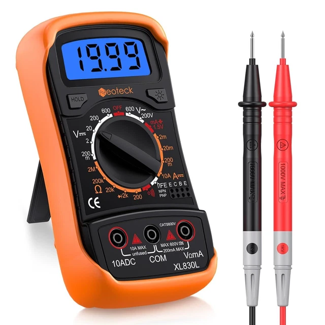 NEOTECK POCKET DIGITAL Multimeter AC/DC Voltage Current Ohm Tester LCD ...
