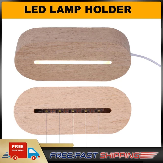 OVAL DISPLAY PEDESTAL - LED Lights Display Base with USB (White Light ...