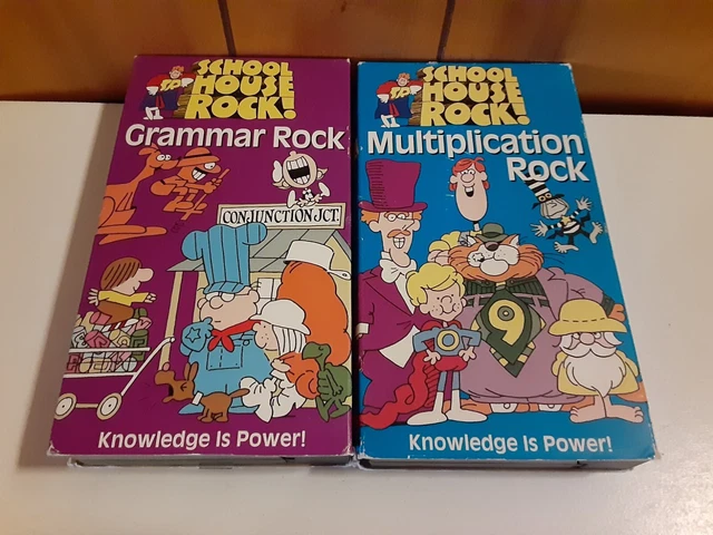 SCHOOLHOUSE ROCK! GRAMMAR Rock + Multiplication Rock VHS £5.11 ...