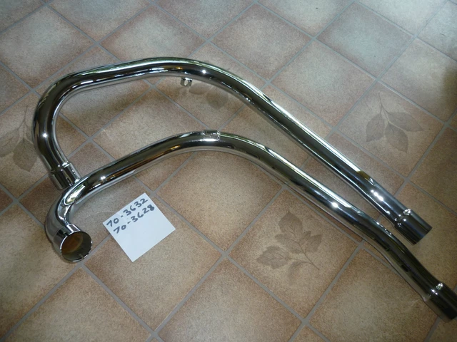 TRIUMPH PRE UNIT T110 Tr6 T120 1958-59 Exhaust Pipes 70-3632 / 70-3628 ...