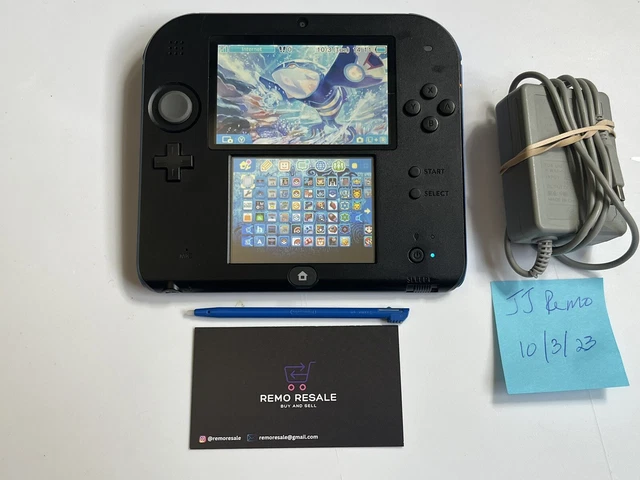 2DS BLACK BLUE 64GB Pokemon Bank + ALL Pokemon Games, Mario, Zelda ...