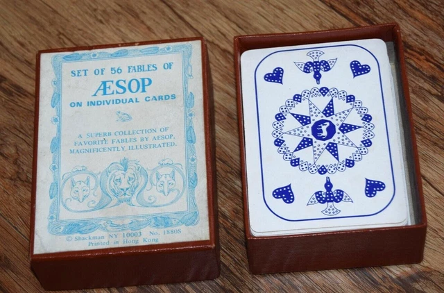 AESOP'S FABLES COMPLETE set of 56 cards card boxed Vintage RARE Fable ...