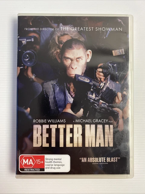 BETTER MAN (DVD, 2024) Robbie Williams - Very Good Condition Region 4 ...