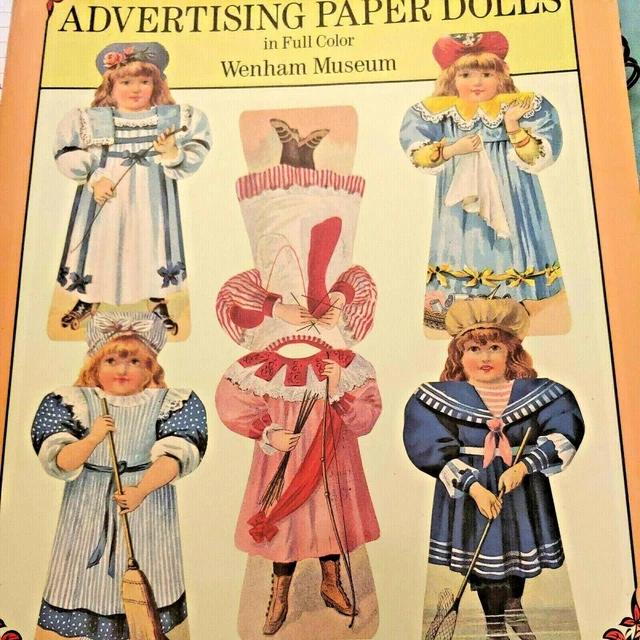 VTG OLD TIME Advertising Paper Dolls In Full Color Book Wenham Museum ...
