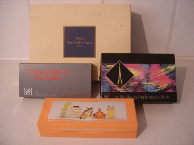 LOT DE BOITES vides Van Clef & Arpels et "Les Meilleurs Parfums de ...
