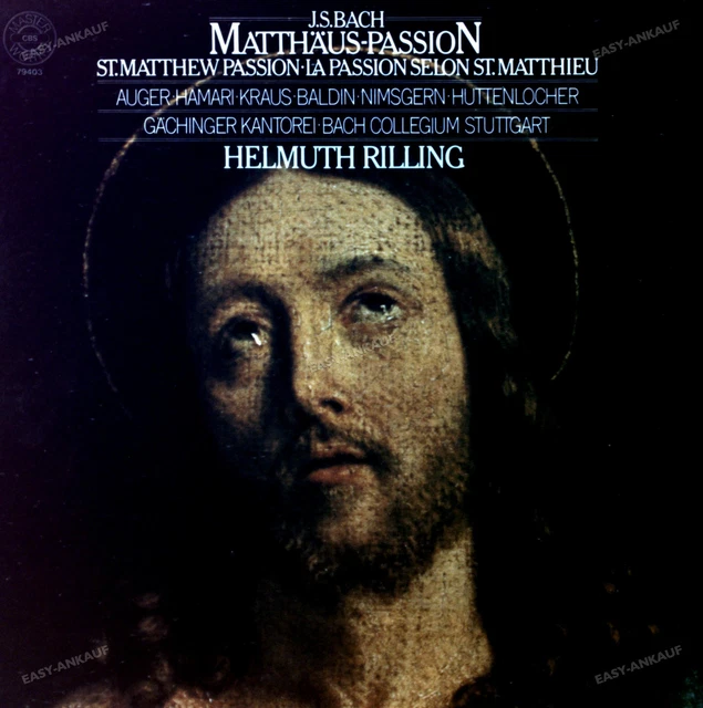 BACH/ HELMUTH RILLING/ Bach Kollegium Stuttgart - Matthäus-Passion 4LP ...