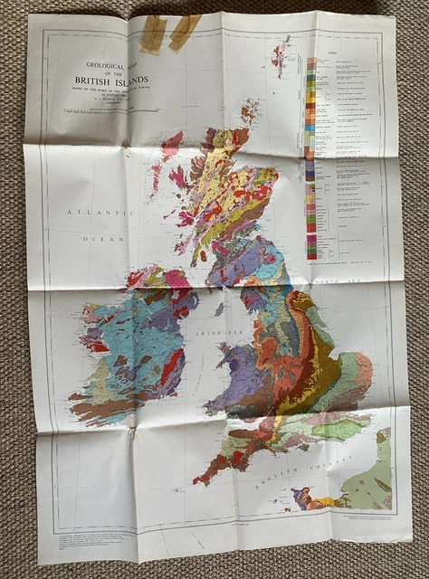 1969 GEOLOGICAL MAP of the British Islands Map £5.04 - PicClick UK