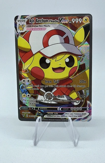 PIKACHU POKEMON SACHA Ash Pika Carte Card Prism Holo Flash Manga Anime ...