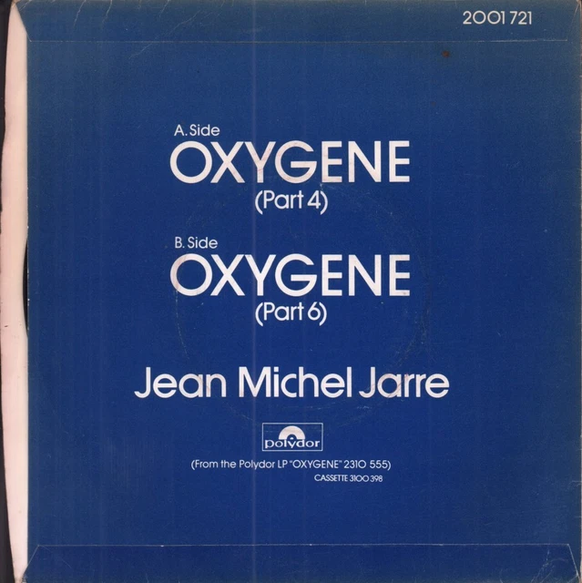 JEAN MICHEL JARRE Oxygene IV 7" vinyl UK Polydor 1977 pic sleeve ...