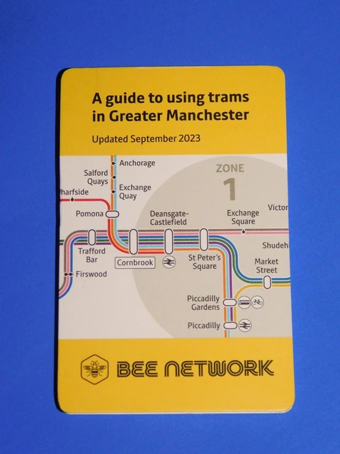 MANCHESTER METROLINK TRAM Guide Network Route Map September 2023 Bee ...
