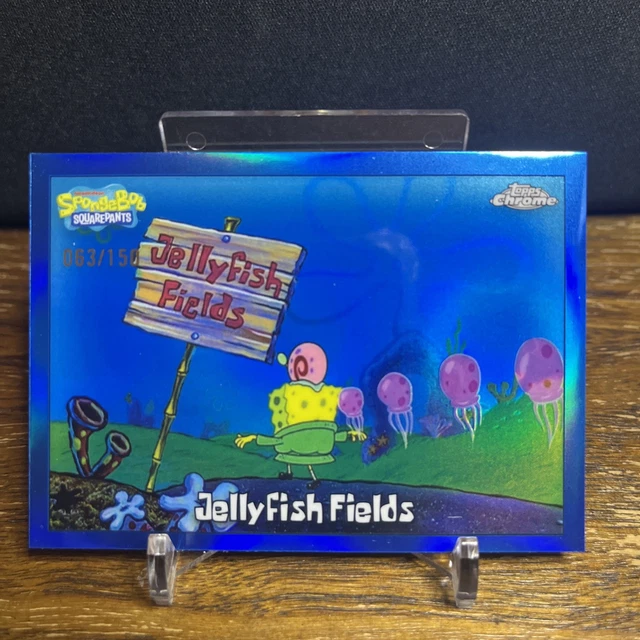 2025 TOPPS CHROME SpongeBob #47 Jellyfish Fields #/150 BLUE $13.93 ...
