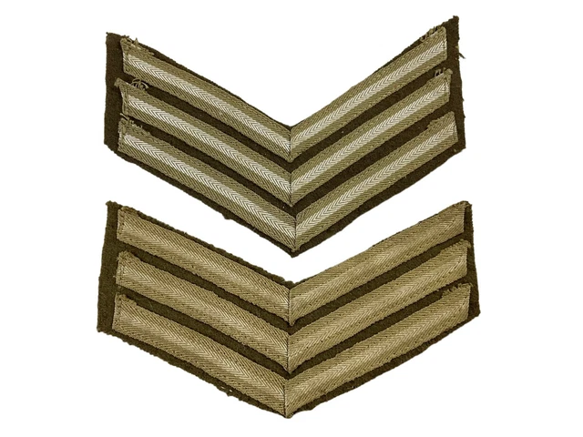 WW2 BRITISH CANADIAN Sergeant Rank Chevrons Pair £38.77 - PicClick UK