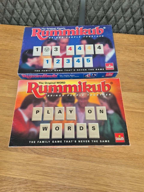 VINTAGE GOLIATH RUMMIKUB & Word Rummikub Board Game Bundle £23.00 ...