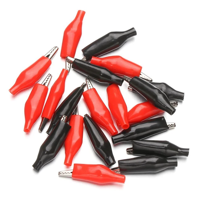 TEST CLIPS TESTING Probe Meter Crocodile Electrical Clamp Alligator ...