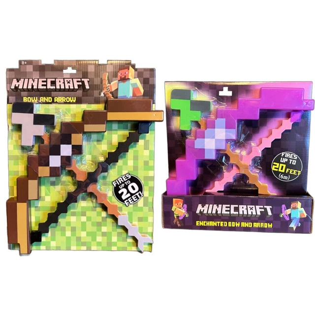 MINECRAFT BOW AND Arrow & Enchanted Bow And Arrow Kids Play Battle Toy ...