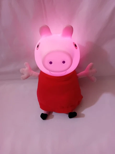 2003 TALKING PEPPA PIG 10" Glow Up Night Light Glowing Soft Plush Toy ...