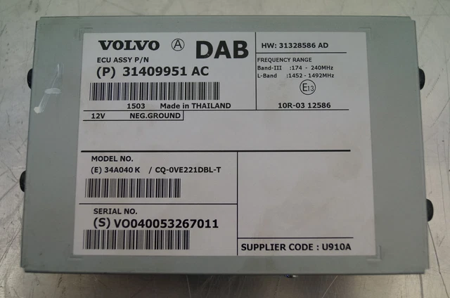 VOLVO V40 2012-2017 Radio DAB ECU 31409951 AC EUR 46,63 - PicClick IT
