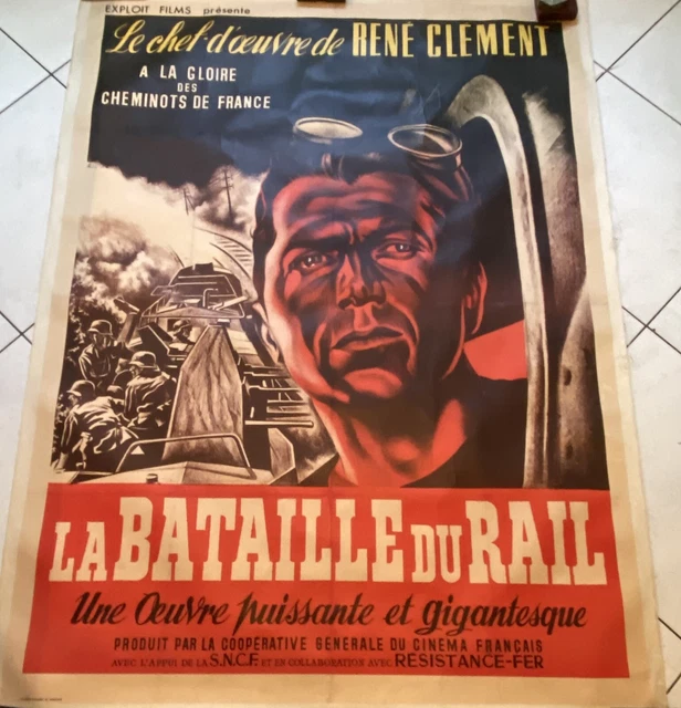 LA BATAILLE DU Rail Affiche De Cinéma Un Film De René Clément EUR 130,00 - PicClick FR