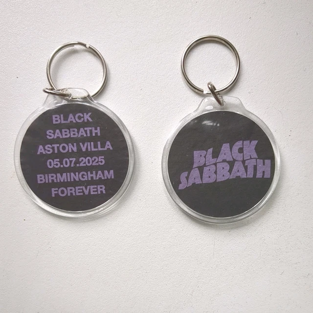 BLACK SABBATH OZZY Osbourne Back To The Beginning Gig Confetti Keyring ...