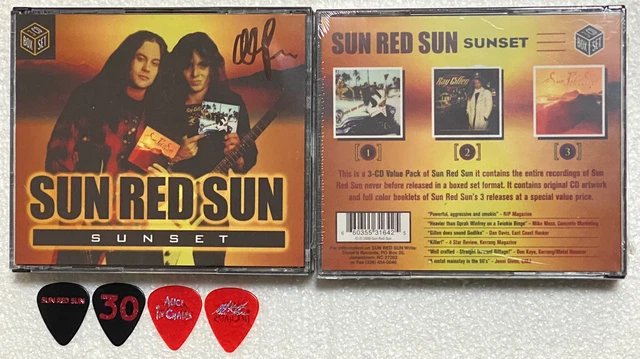 COFFRET CD DE 3 disques Sun Red Sun "Sunset" signé avec 2 - Picks ...