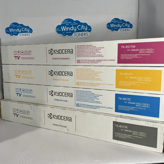 GENUINE KYOCERA TK-8517 KCMY Toner Cartridge Set of 4 for TASKalfa ...