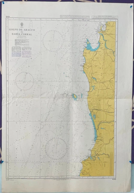 ADMIRALTY 4245 CHILE GOLFO DE ARAUCO TO BAHIA CORRAL Map Chart Maritime ...