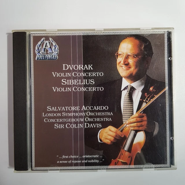 DVORAK SIBELIUS VIOLIN Concerto Salvatore Accardo Sir Colin Davis ...