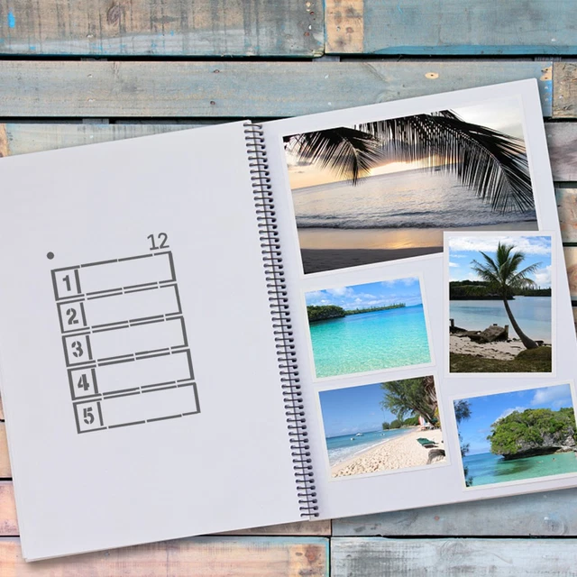 24 PCS JOURNAL Template Plastic Stencils for Drawing Painting Scrapbook ...