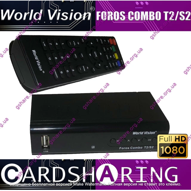 WORLD VISION FOROS COMBO DVB-T2/S2 Combination receiver EUR 39,32 ...