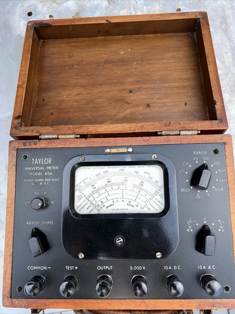 VINTAGE TAYLOR UNIVERSAL Meter Model 85a Rare Old Working Circa 1946 £ ...