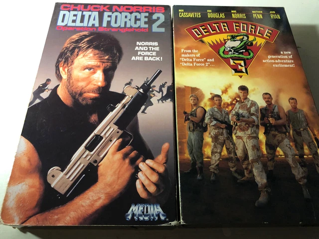 DELTA FORCE 2 (1990) Delta Force 3 (1991) VHS Action Thriller Chuck ...