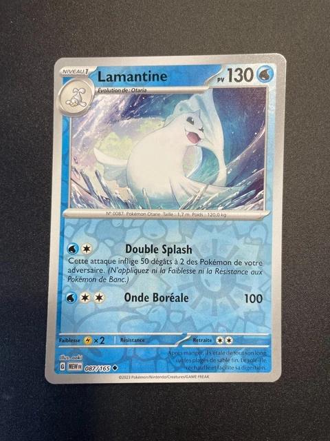 CARTE POKÉMON REVERSE 151 Lamantine 87/165 VF NEUF EUR 1,80 - PicClick FR