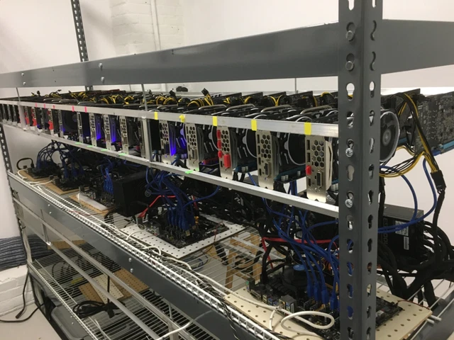 GPU MINING RIG Frame 80 GPUs Rack Chassis Aluminum Frame Steel 3090 ...