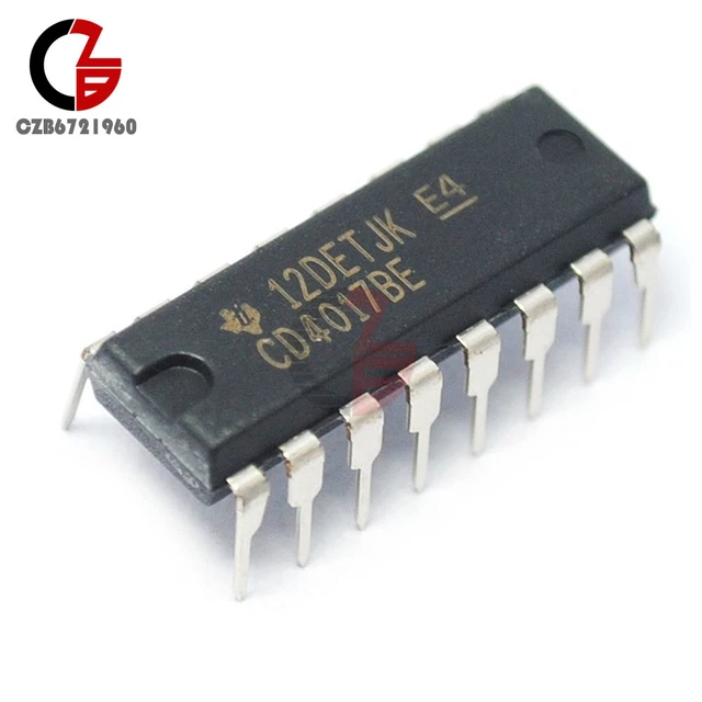 20 STCK. CD4017 CD4017BE 4017 DIP-16 DEKADE ZÄHLER TEILER IC CHIPS EUR ...