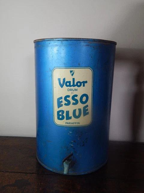 VINTAGE VALOR DRUM, Esso Blue Paraffin Dispenser - 17" Tall EUR 34,85 ...