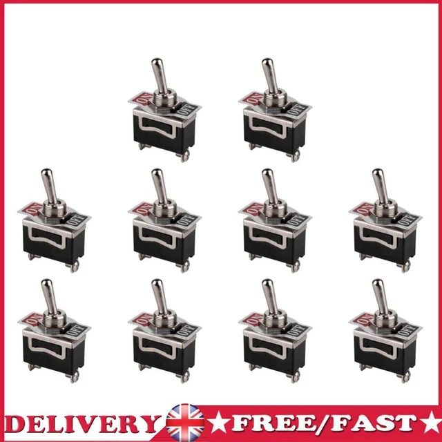 ON OFF TOGGLE Switch 2Pin 15A 250V 20A 125V SPST Rocker Switch ...