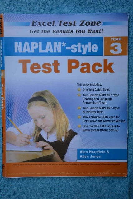 EXCEL NAPLAN STYLE Tests NUMERACY/LITERACY TEST PACK - YEAR 3. New ...