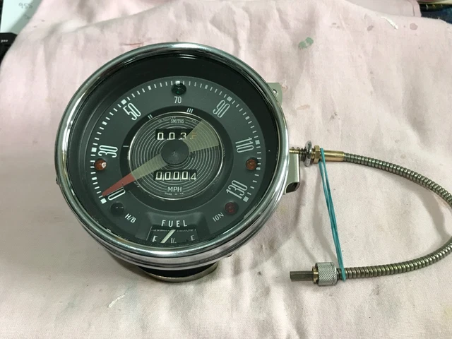 CLASSIC BMC "Works" Rally Mini Cooper S 130MPH Speedometer replica with ...