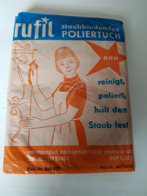 RUFIL-STAUBBINDENDES POLIERTUCH OVP reinigt poliert EVP - Orginal DDR ...